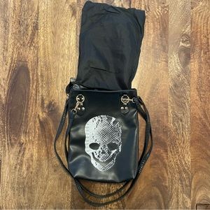 JINGPIN | Bags | Jingpin Smiling Skull Faux Leather Shoulder Bag | Poshmark